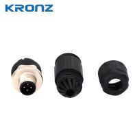 China Circular M12 Male Connector 4A / 250V Aviation Plug Connectors 4 Pin for sale