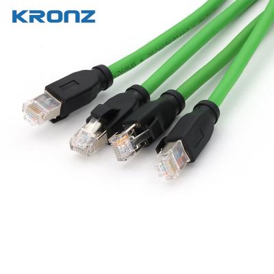 China 8 Pin Cat6A RJ45 Connector For Secure Connections IP20 Protected TPU Ethernet Cable for sale