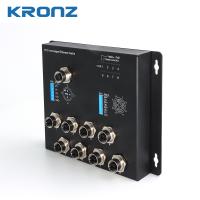 China Industrial M12 Ethernet Switch Wall Mounted 8 Port Network Switch 4K MAC Table for sale
