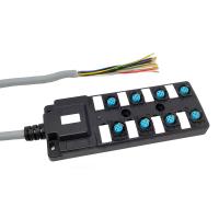 China Dual Channel Industrial Sensor Distribution Box 8 Port NPN M12 Junction Box for sale