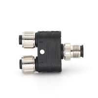 China IP67 M12 Y Distributor Connector Male 4 Pin To Female 4 Pin A Coded for sale