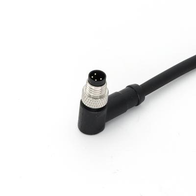 China KRONZ Pre-assembled M8 Male Connector with Molded Cable IEC 61076-2-101 Standard Black Gold-plated Contacts for sale
