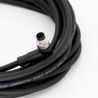 China KRONZ Pre-assembled M8 Male Connector with Molded Cable IEC 61076-2-101 Standard Black Gold-plated Contacts for sale