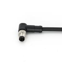 China KRONZ Pre-assembled M8 Male Connector with Molded Cable IEC 61076-2-101 Standard Black Gold-plated Contacts for sale