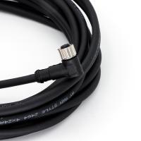 China KRONZ Pre-assembled M8 Circular Connector with Molded Cable 3/4/5/6/8 Pin Female Angled IEC 61076-2-101 for sale