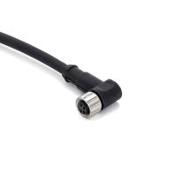 China KRONZ Pre-assembled M8 Circular Connector with Molded Cable 3/4/5/6/8 Pin Female Angled IEC 61076-2-101 for sale