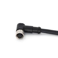 China KRONZ Pre-assembled M8 Circular Connector with Molded Cable 3/4/5/6/8 Pin Female Angled IEC 61076-2-101 for sale