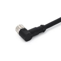 China KRONZ Pre-assembled M8 Circular Connector with Molded Cable 3/4/5/6/8 Pin Female Angled IEC 61076-2-101 for sale