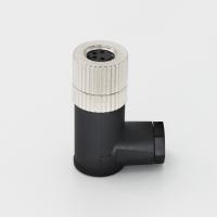 China KRONZ Industrial Angled Female M8 Circular Connector Waterproof IP67 Field-wirable 3/4/5 Pin for sale