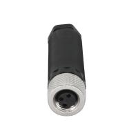 China KRONZ Alloy Black A/B-coding M8 Circular Connector Waterproof Screw Locking 3/4/5 Pin Female Industrial Connector for sale