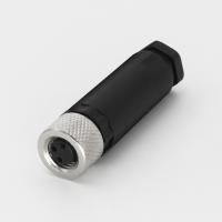 China KRONZ Alloy Black A/B-coding M8 Circular Connector Waterproof Screw Locking 3/4/5 Pin Female Industrial Connector for sale
