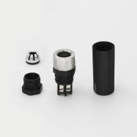 China KRONZ Alloy Black A/B-coding M8 Circular Connector Waterproof Screw Locking 3/4/5 Pin Female Industrial Connector for sale