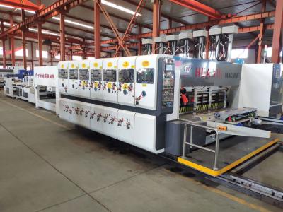 China HS-C Series Automatic Inline Flexo Printer Folder Gluer Auto Bundle Machine 900-1200mm Width 200pcs/min Speed for sale