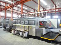 China HS Series Computerized High Definition Printer Dryer Die Cutter Machine 1200-1800mm Drying Units 300pcs/min Speed for sale