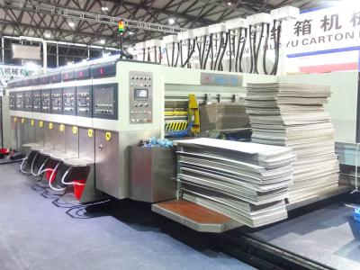 China HS Series Fully Computerized Vacuum Transfer Top Printer Dryer Slotter Die Cutter Machine - 350 pcs/min Speed, 2000mm Width for sale
