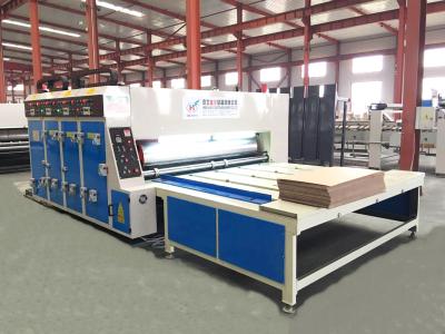 China HY-A Series Semi-Auto Corrugated Box Flexo Printer Slotter Machine 900x2000mm to 2100x3200mm with 1-4 Color Printing for sale
