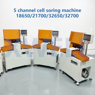 China 5 Channels Automatic Sorting Machine LCD Screen For Cylindrical Lithium Batteries for sale