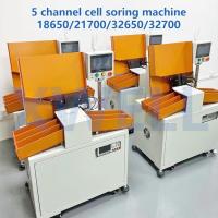 China 5 Channels Automatic Sorting Machine LCD Screen For Cylindrical Lithium Batteries for sale
