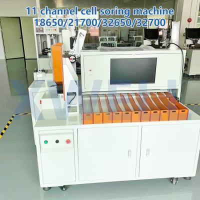 China 11 Channels Cylindrical Cell Sorting Machine 80PPM Touch Screen Sorter Battery Selector for sale