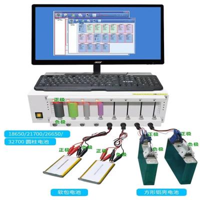 China 8 Channel Battery Cell Grading Machine for Coin, Pouch & Cylindrical Cells - 5V 3A Testing Capacity for sale
