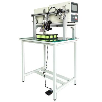 China Manual Gantry Lithium Cylindrical Cell Spot Welding Machine AC Pedal For 18650 21700 for sale