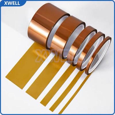 China Heat Resistant Polyimide Film Tape 0.05-0.11mm Thickness 280°C Temperature Resistance for PCB Solder Mask and Battery Insulation for sale