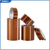 China Heat Resistant Polyimide Film Tape 0.05-0.11mm Thickness 280°C Temperature Resistance for PCB Solder Mask and Battery Insulation for sale