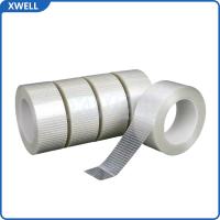 China Fiberglass Mesh Tape 0.15mm Thick 5cm Width with Hot Melt Adhesive for Industrial Applications for sale