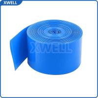 China Blue PVC Heat Shrink Wrap Film 150mm Width 200m Roll 120℃ for Lithium Battery Pack Outer Insulation Protection for sale