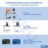 China Manual 18650 Lithium Ion Battery Assembly Machine with 5000A/8000A Spot Welder and 3000pcs Daily Capacity for sale