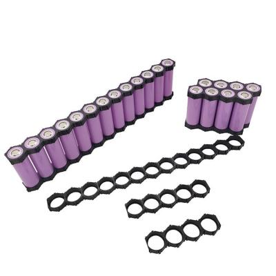 China ABS 18650 Battery Holder 2P-13P Configurations with 16.8mm Pitch Spacing for Lithium Cell Organization for sale