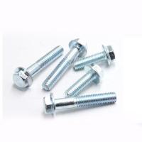 China DIN6921 Hexagon Flange Bolts Grade8.8 Blue White Zinc Hex Flange Bolt for sale