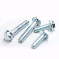 China DIN6921 Hexagon Flange Bolts Grade8.8 Blue White Zinc Hex Flange Bolt for sale