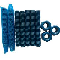 China M4-M100 PTTF Thread Rods Xylan Coated Stud Bolts And Nuts for sale