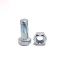 China DIN931 Class 8.8 Blue Zinc Half Thread Hex Bolts Galvanized Finish for sale
