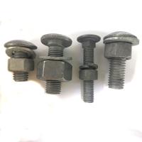 China Hot Dip Galvanized Square Neck Bolts Mushroom Head Highway Guardrail Bolt And Nut for sale