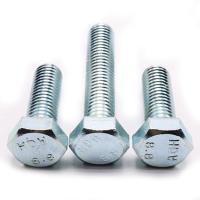 China DIN 933 Hexagon Head Bolts Carbon Steel Class 4.8 Blue Zinc Full Threaded Hex Bolt for sale