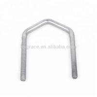China Carbon Steel Dacromet V Anchor Bolts U Bolts Inch Size Square Bending V Shape U Bolt for sale