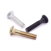 China Yellow Zinc Grade 4.8 Carbon Steel Carriage Bolts Yellow Zinc Square Neck Bolts Cup Head Square Neck Bolts for sale