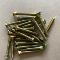 China Yellow Zinc Grade 4.8 Carbon Steel Carriage Bolts Yellow Zinc Square Neck Bolts Cup Head Square Neck Bolts for sale