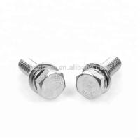 China Stainless Steel Hex Head And Spring Washer Combination Bolt DIN933 Assembly Hex Bolts With Nuts for sale