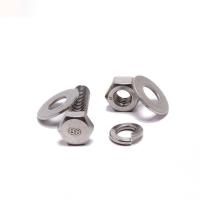 China Custom Combination Screw Bolts Fasteners Black Plain Silver Gold Stainless Hex Head Bolt Nuts for sale