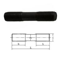 China Double Ended Thread Rods High Tensile M10 M20 Black Zinc Metric Stud Bolts for sale