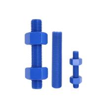 China Mild Carbon Steel DIN933 DIN931 Teflon Hex Head Bolts Petrochemical Construction Bolt for sale