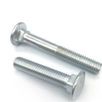 China High Carbon Steel Square Neck Round Head Bolts Grade 8.8 Blue White Zinc Carriage Bolts for sale