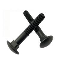 China Carbon Steel Black Oxide Class 8.8 Carriage Bolts Black Color Square Neck Bolts Cup Head Square Neck Bolts for sale