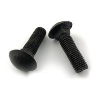 China Carbon Steel Black Oxide Class 8.8 Carriage Bolts Black Color Square Neck Bolts Cup Head Square Neck Bolts for sale