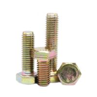 China M16 M18 M20 M22 Grade4.8 Color zinc Hex Bolt GB5783 External hexagon bolts Hex Head Bolts for sale