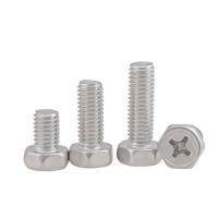 China GB29 Cross Recessed Hexagon Head Bolt Cross Socket Hex Screws Hexagon Bolts With Cross Recess On Head for sale