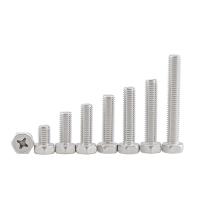China GB29 Cross Recessed Hexagon Head Bolt Cross Socket Hex Screws Hexagon Bolts With Cross Recess On Head for sale